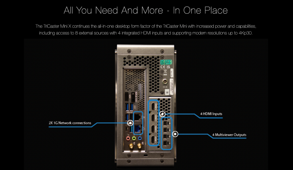 【NDI&HDMI対応】オールインワン配信スイッチャーNewTek TriCaster Mini X 発表 - ROCK ON PRO